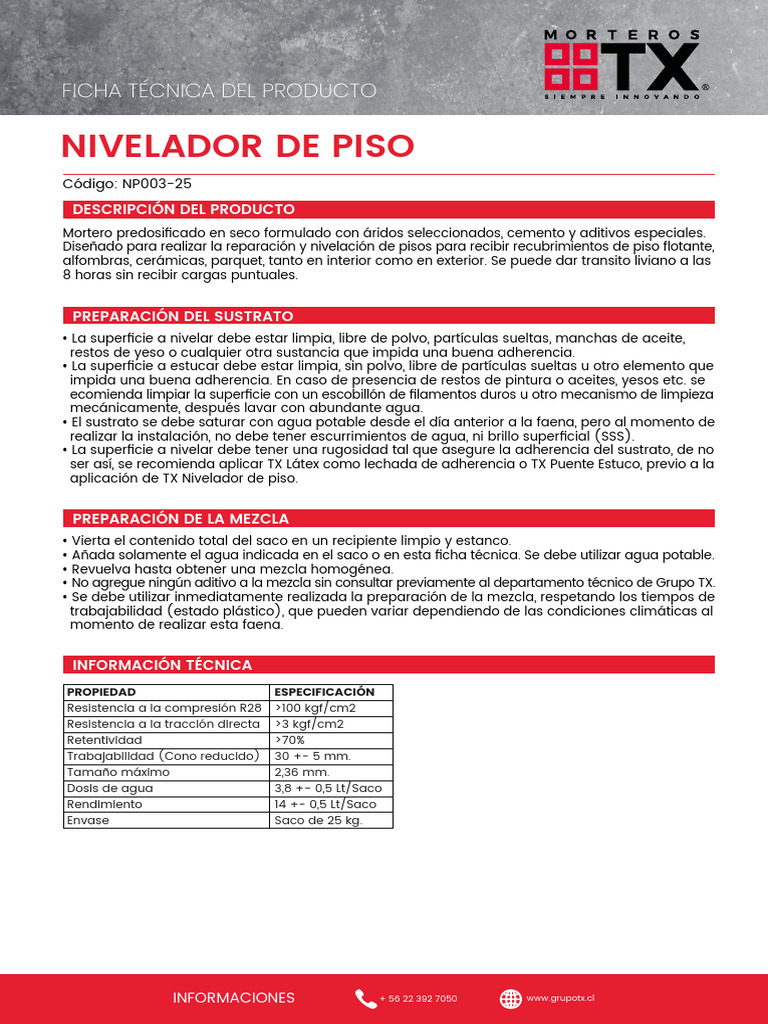 FT Nivelador de Piso | PDF | Agua | Pintar