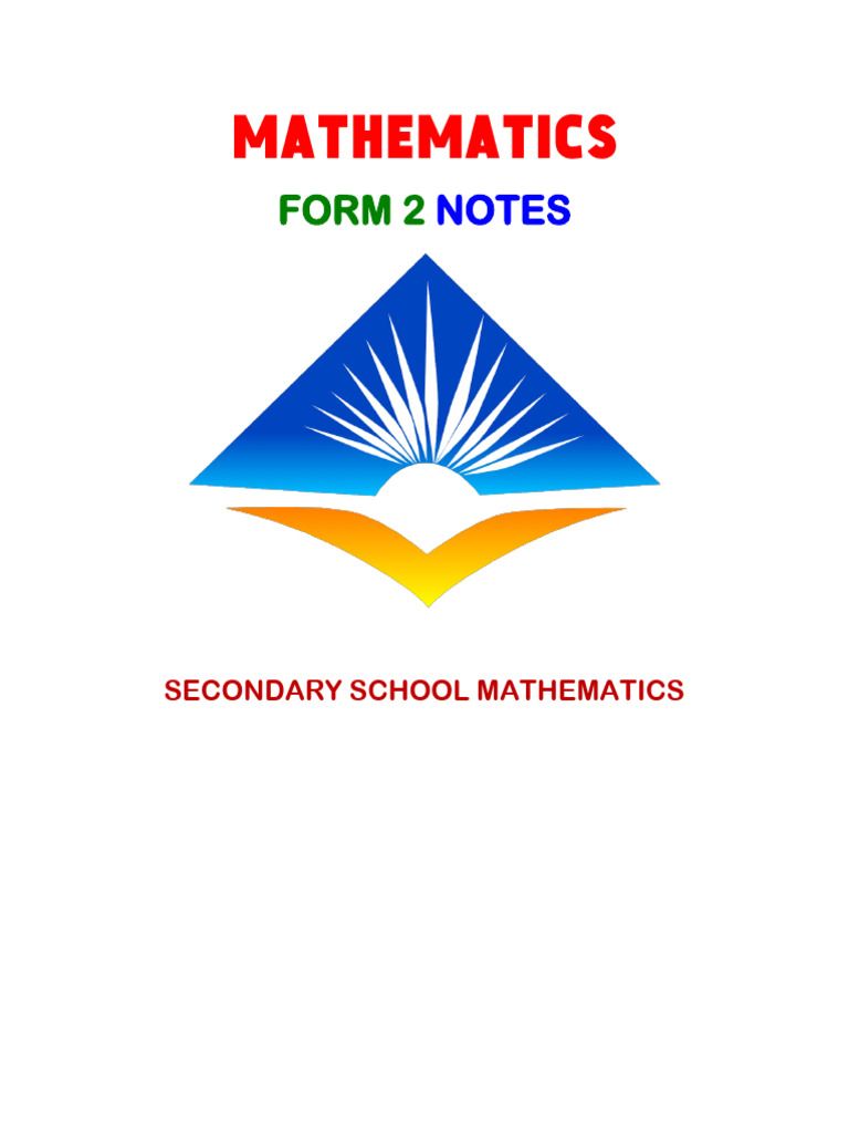 Maths Form 2 Notes | PDF | Logarithm | Exponentiation