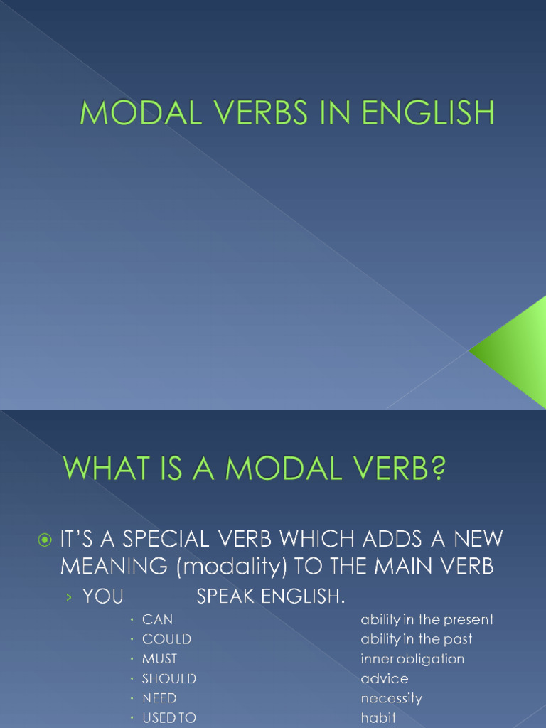 Modal Verbs in English | PDF | Self-Improvement | Wellness