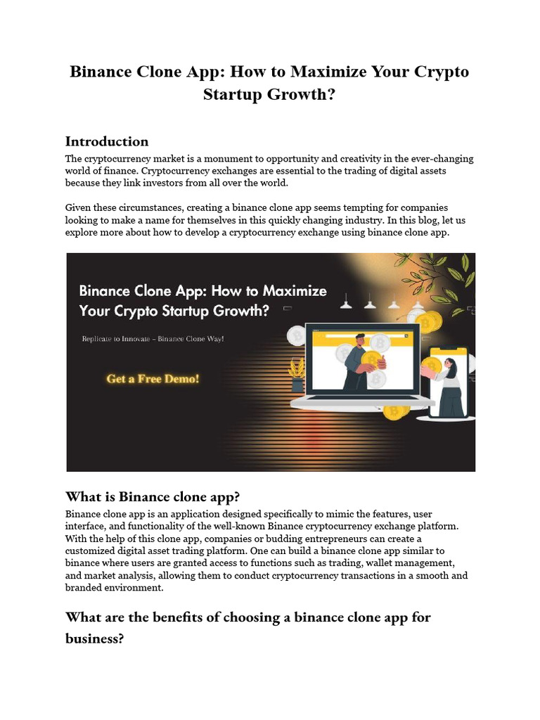 Binance Clone App Development Guide | PDF | Cryptocurrency | Mobile App