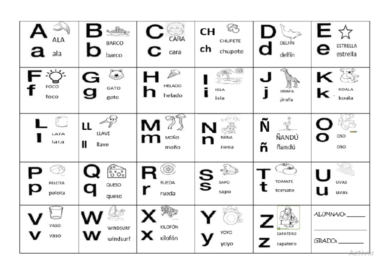 PLANTILLA ABECEDARIO DEFINITIVO | PDF