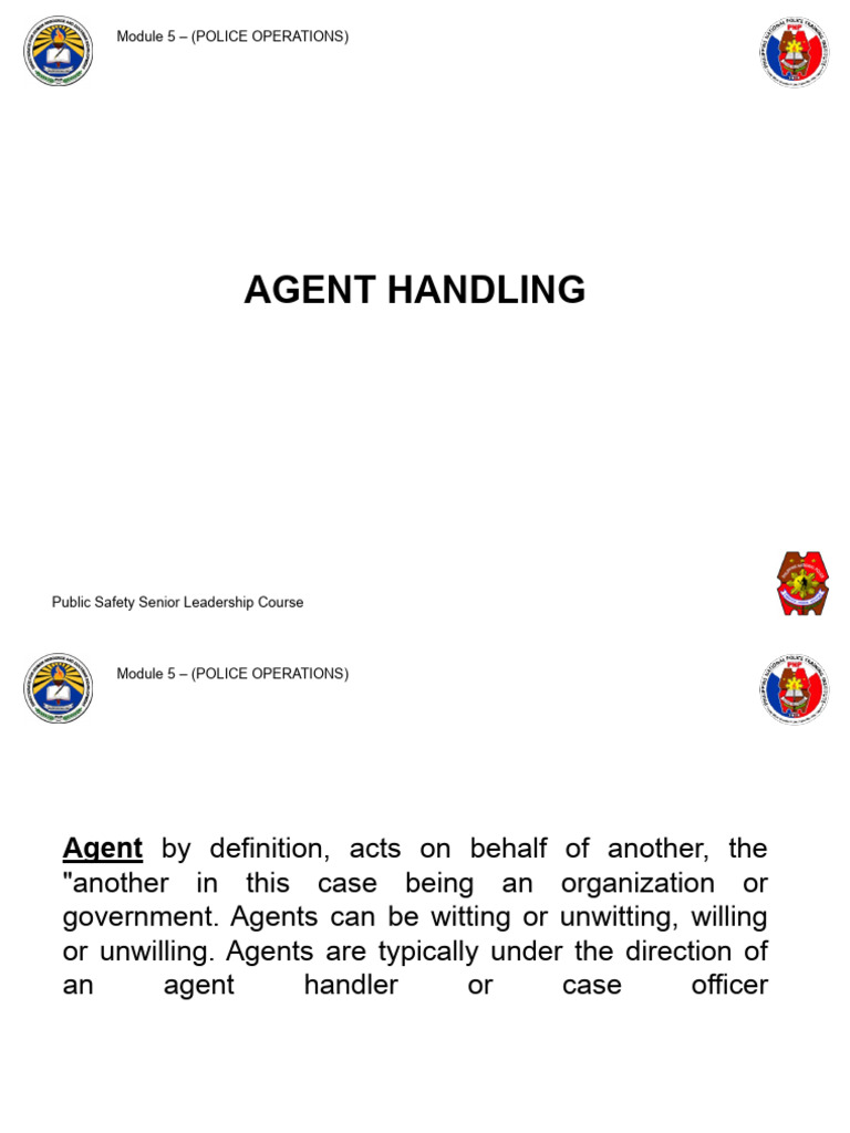 Agent Handling | Download Free PDF | Espionage | Military Intelligence