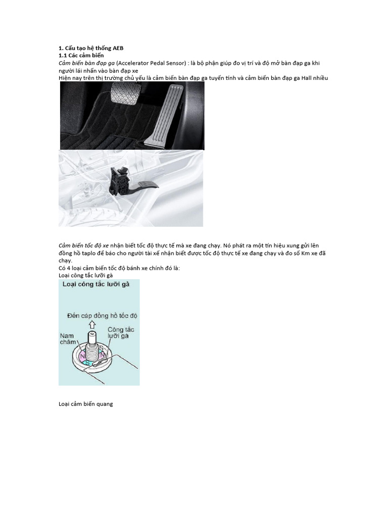 Cấu tạo hệ thống AEB | PDF