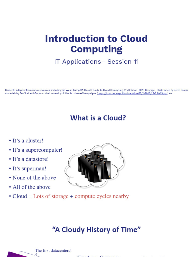 ITA Session 11 Intro To Cloud Computing | Download Free PDF | Cloud Computing | Computer Security
