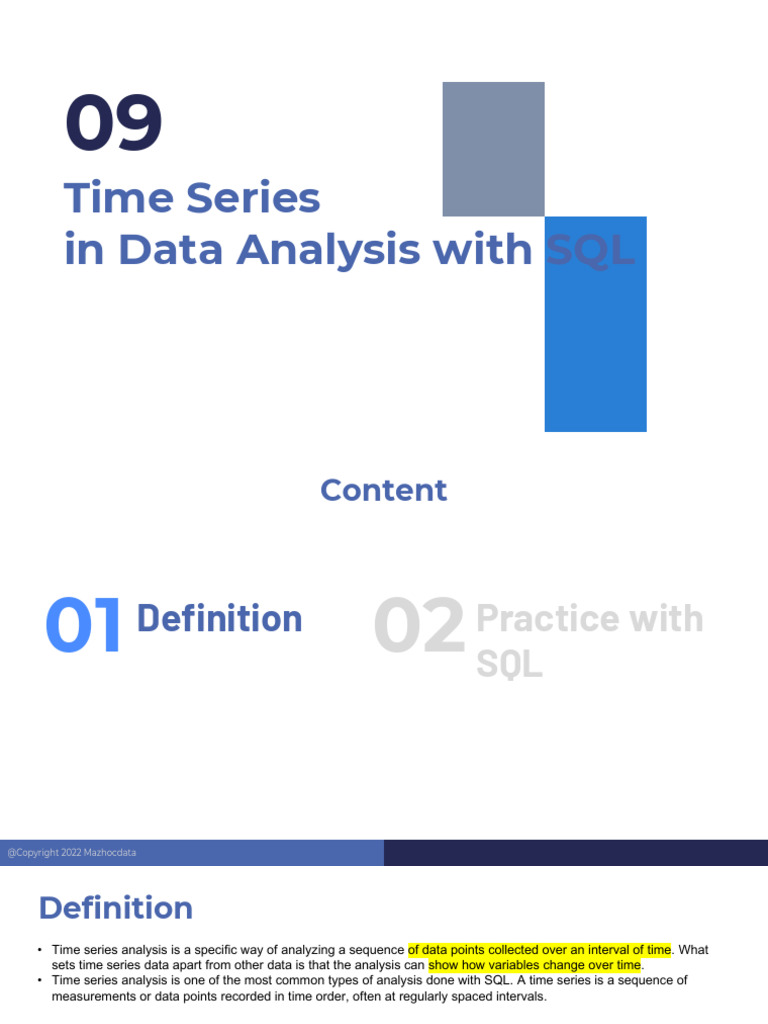 Sql Course Lesson 7 Pdf Time Series Moving Average 