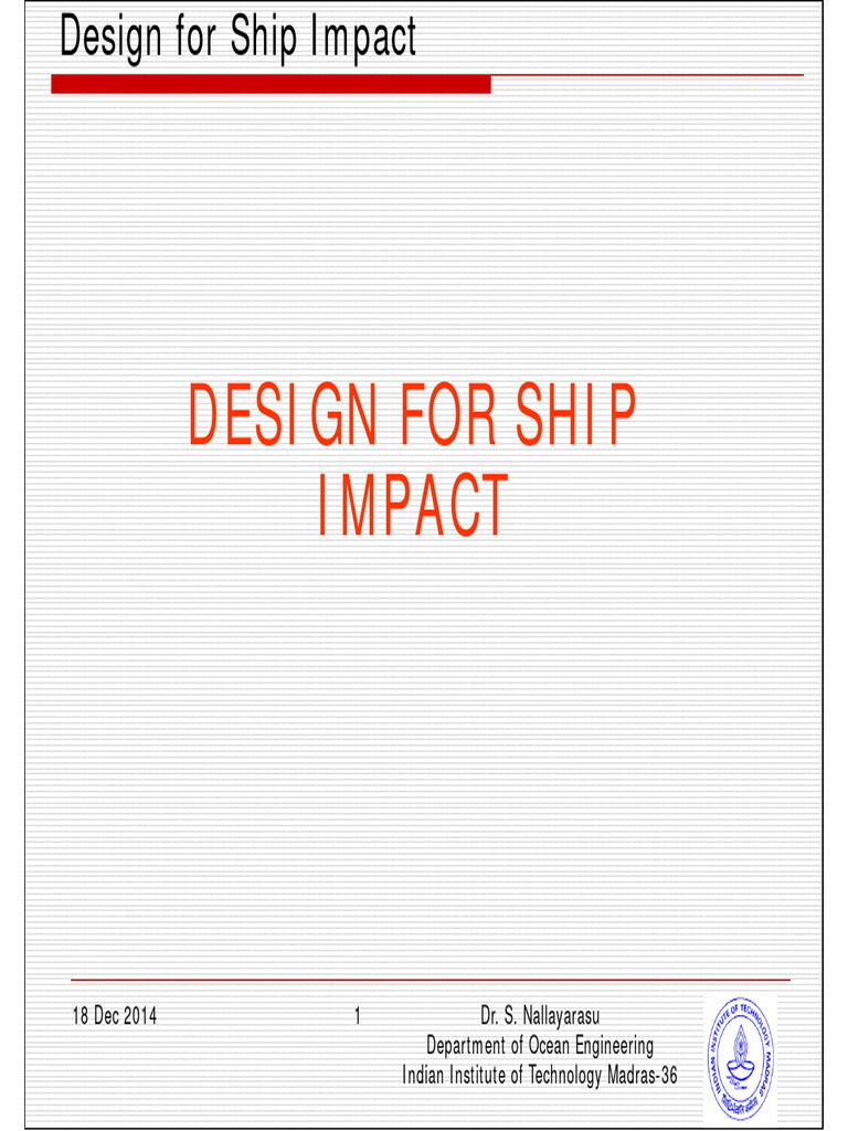 Ship Impact Analysis | PDF | Bending | Strength Of Materials