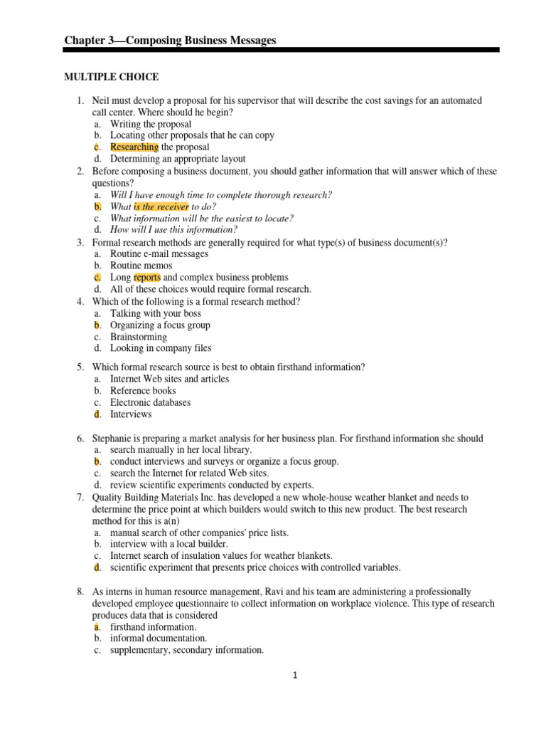 Chapter 3 MCQs Sts | PDF | Sentence (Linguistics)