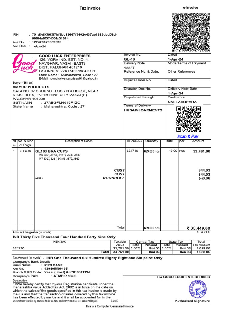 19 Mayur Product | PDF | Invoice | Taxes