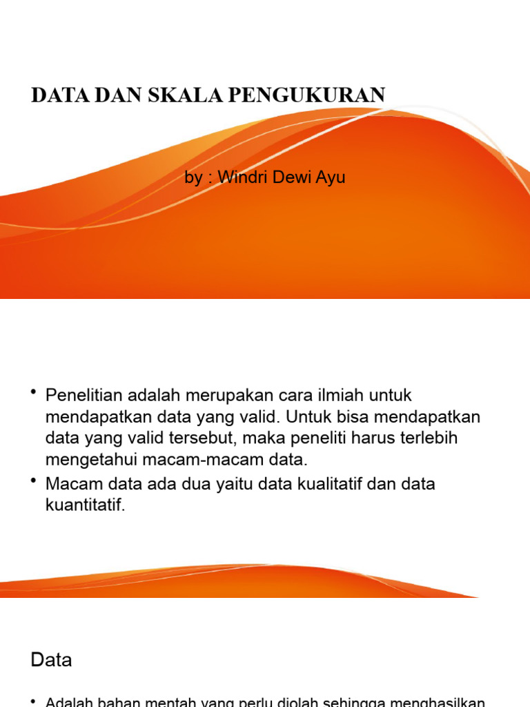 Panduan Jenis dan Skala Data | PDF