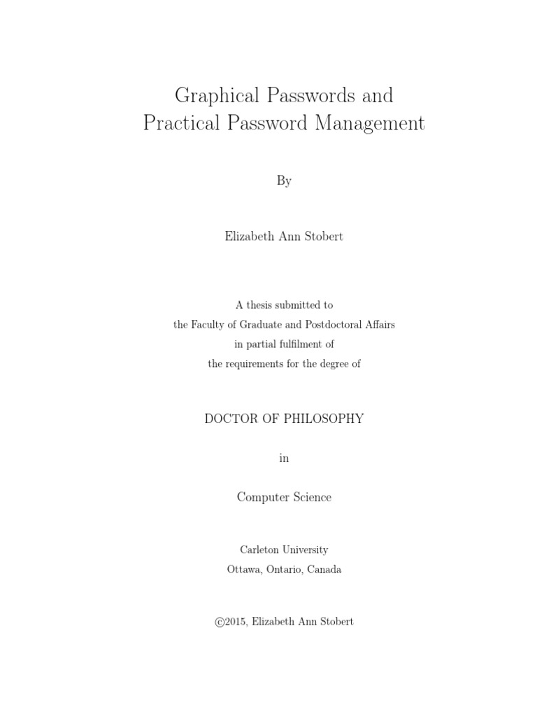 Graphical Passwords and Practical Password Management | Download Free PDF | Password | User ...