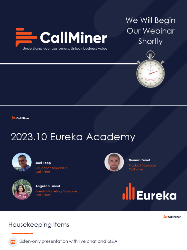 2023-10 Eureka Academy Webinar Deck - RealTime | PDF | Web Conferencing | Real Time Computing