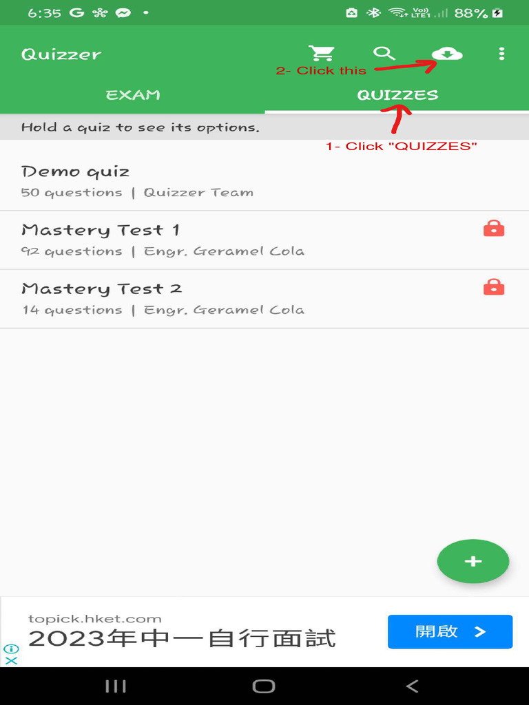 How To Use The Quizzer App | PDF
