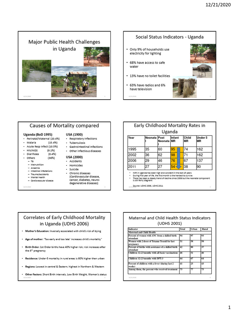 Major Health Challenges in Uganda | PDF | Maternal Health | Medical ...