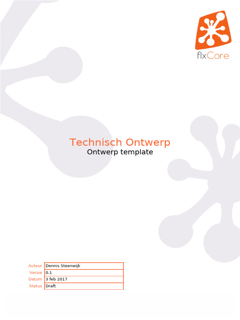 Technisch Ontwerp Ontwerp Template | PDF