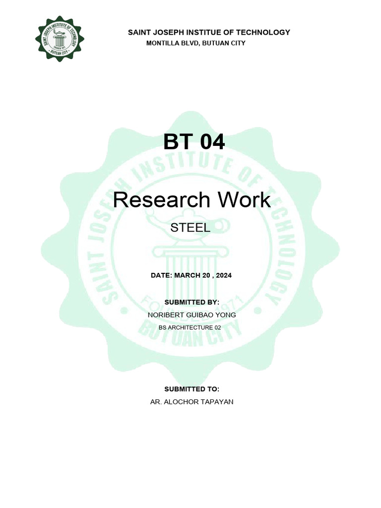 RSW BT Yong | PDF | Rolling (Metalworking) | Steel