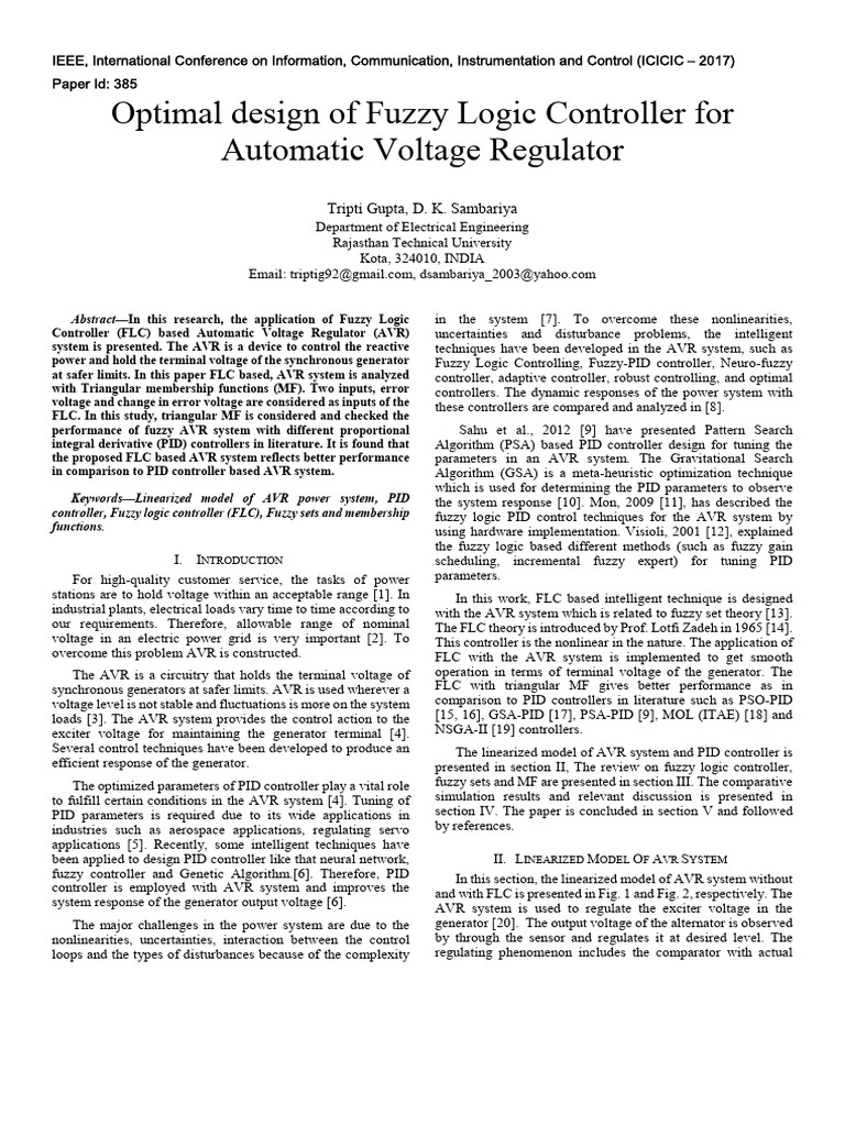 Gupta 2017 | Download Free PDF | Fuzzy Logic | Control Theory