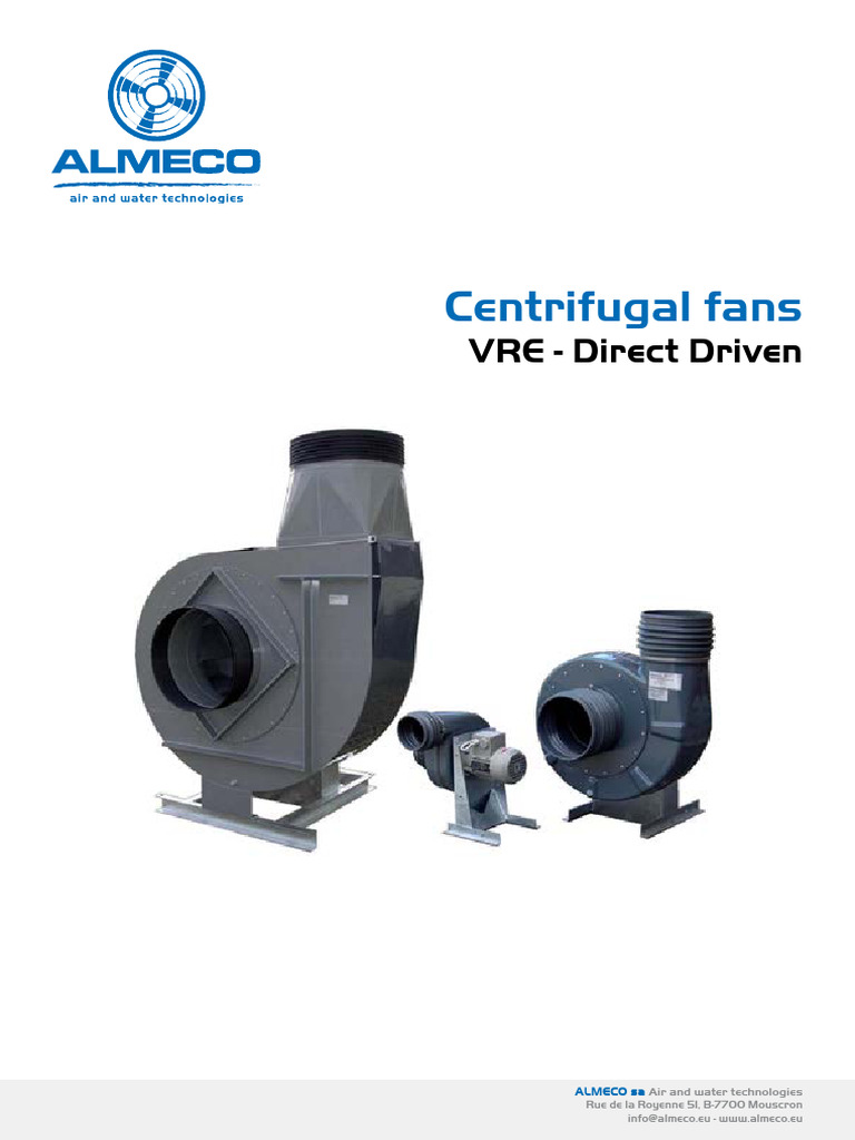 ALMECO Centrifugal Fans | Download Free PDF | Combustion | Materials