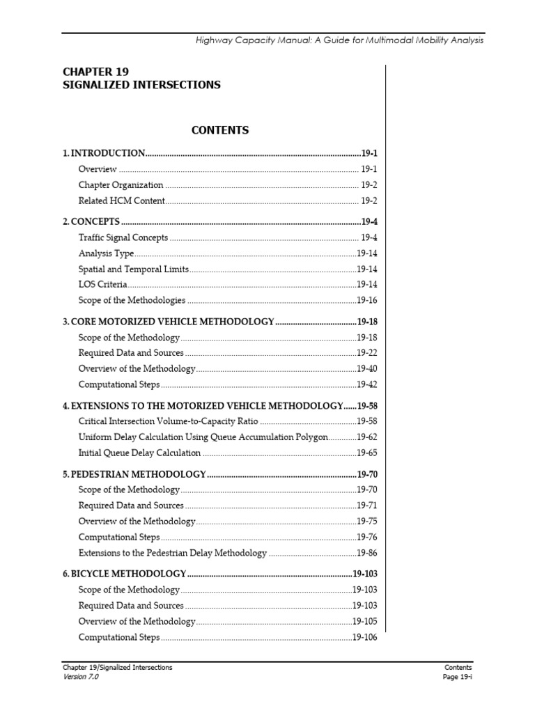 CHAPTER 19 Signalized Intersection_Pages from Highway Capacity Manual 2022 | PDF | Intersection ...