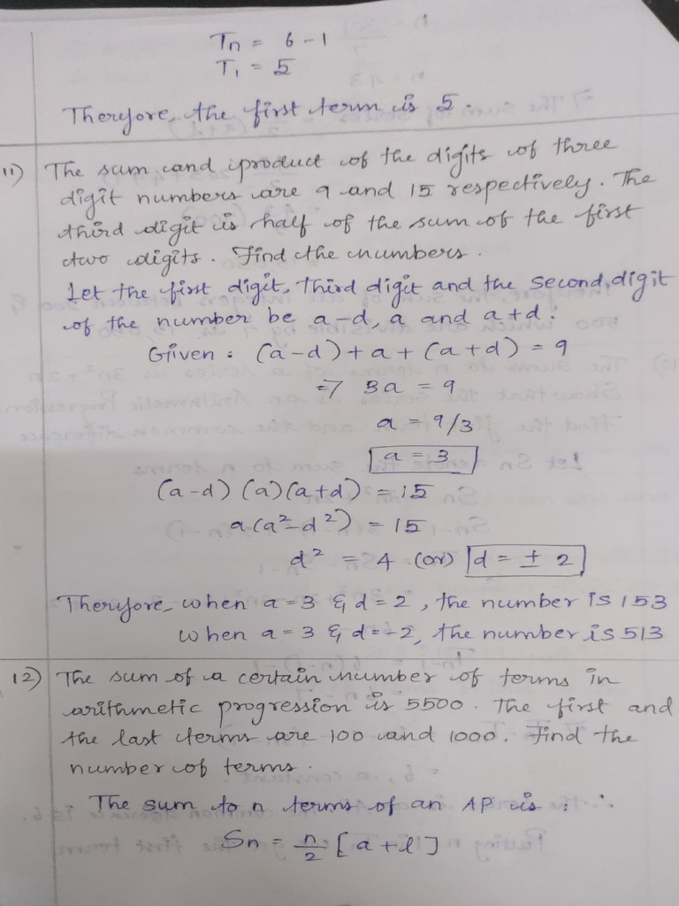 AP in Business Maths | PDF