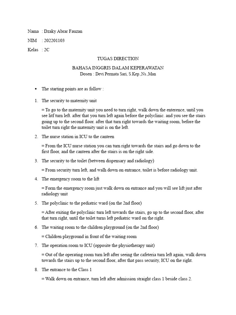 12 - Dzaky Abrar Fauzan - 202201103 - Direction Home Work | PDF