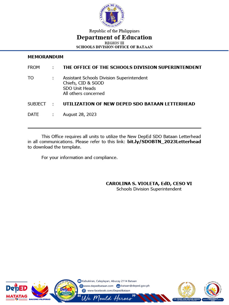 2023 Unnumbered Memorandum | PDF