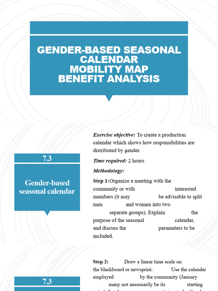 Gender Based Seasonal Calendar 095210 | PDF | Methodology | Focus Group