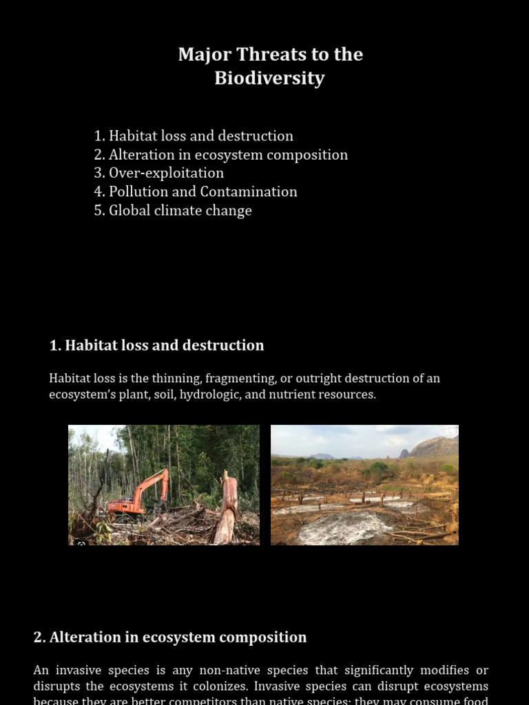 Threats in Biodiversity | PDF | Habitat Destruction | Ecosystem