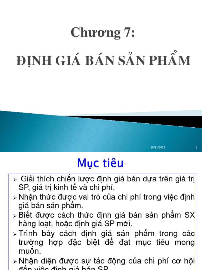 C7- DINH GIA SAN PHAM- DICH VU | PDF