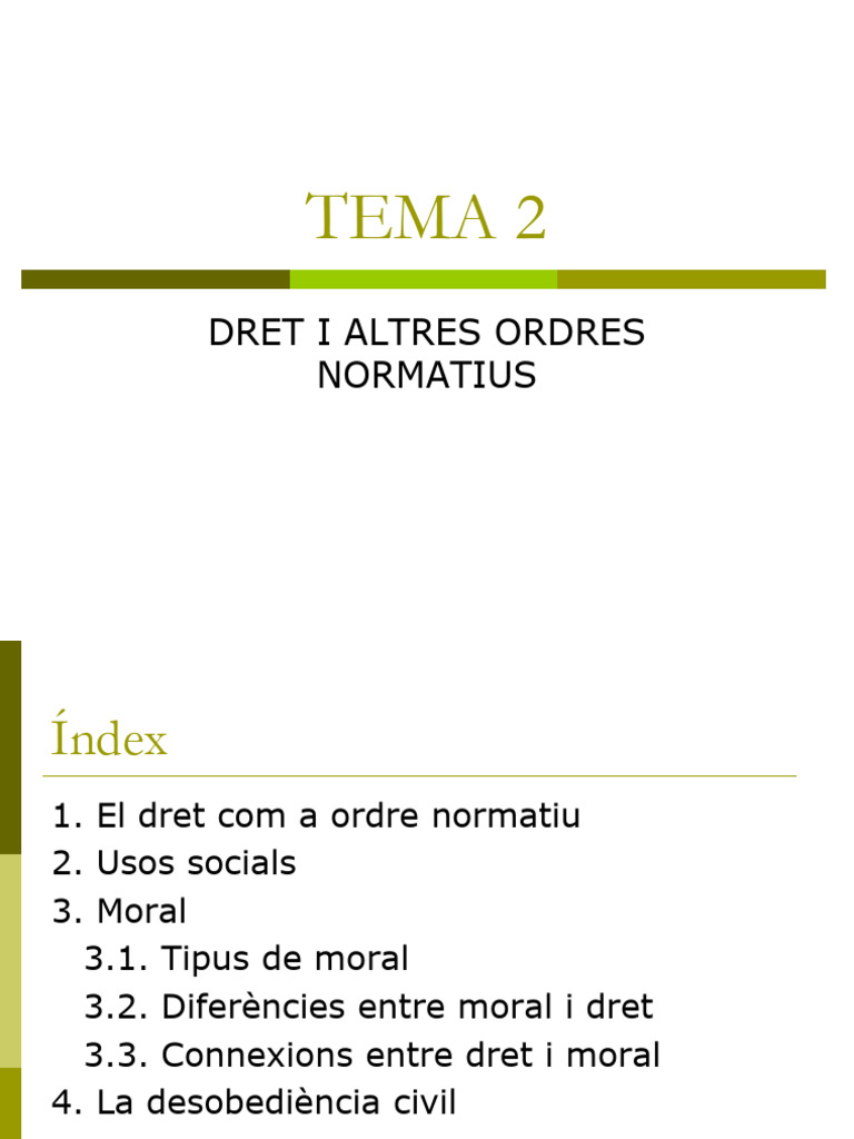 TEMA 2-Dret I Moral | PDF