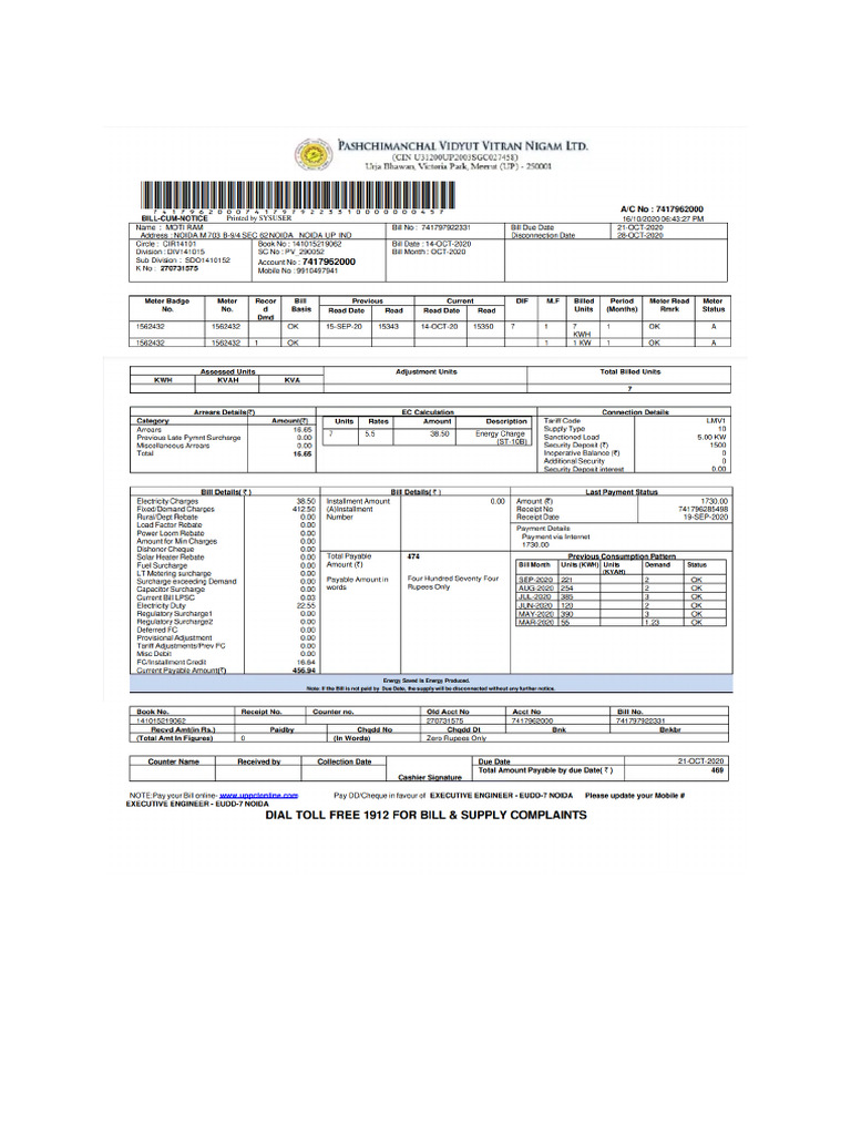 Electricity Bill | PDF