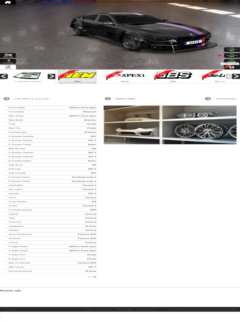 3D Tuning Cars and Styling, Tuning Car Online With Modding Parts ...