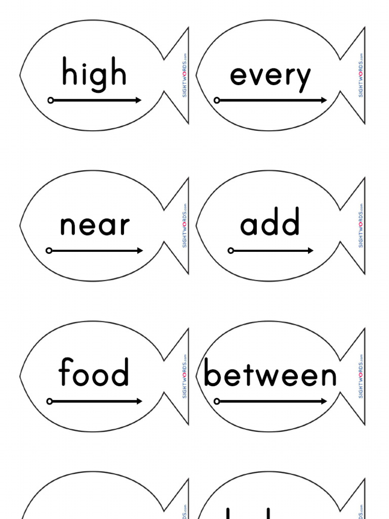 Sight Words Fishing Fry 300 | PDF | Language Arts & Discipline