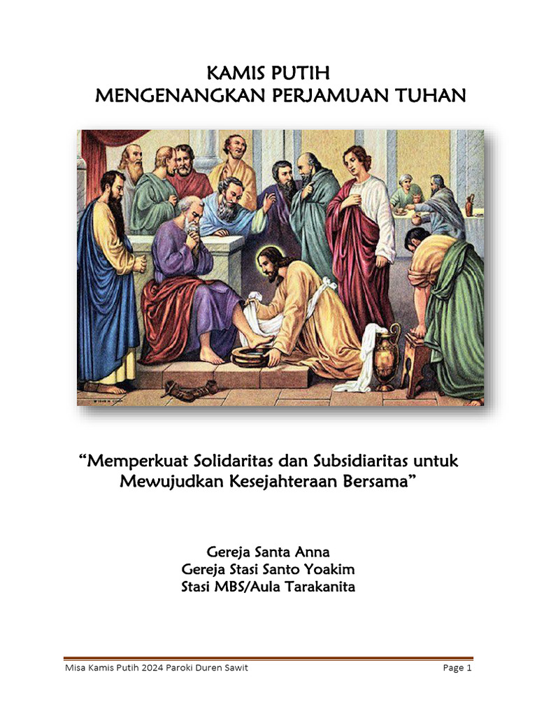 Teks Misa Kamis Putih - 2024 Final | PDF | Puisi