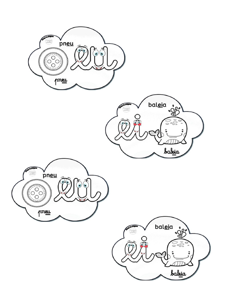 Cartazes Ditongos Ei, Eu | PDF