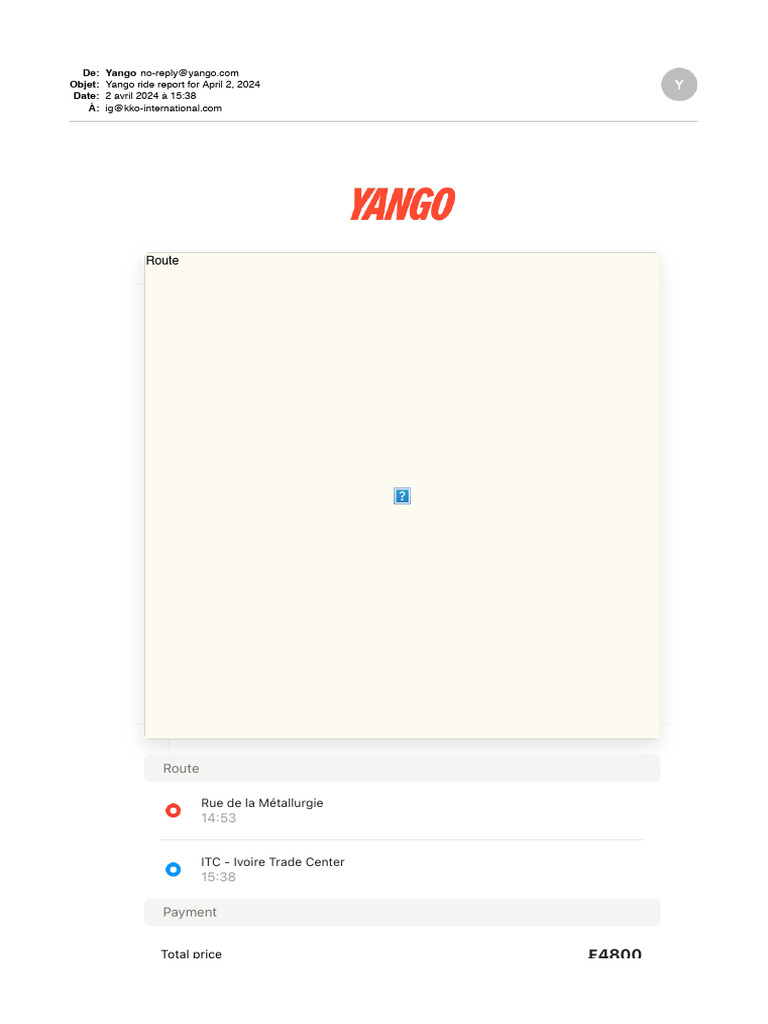 Yango Ride Report For April 2 2024 | PDF