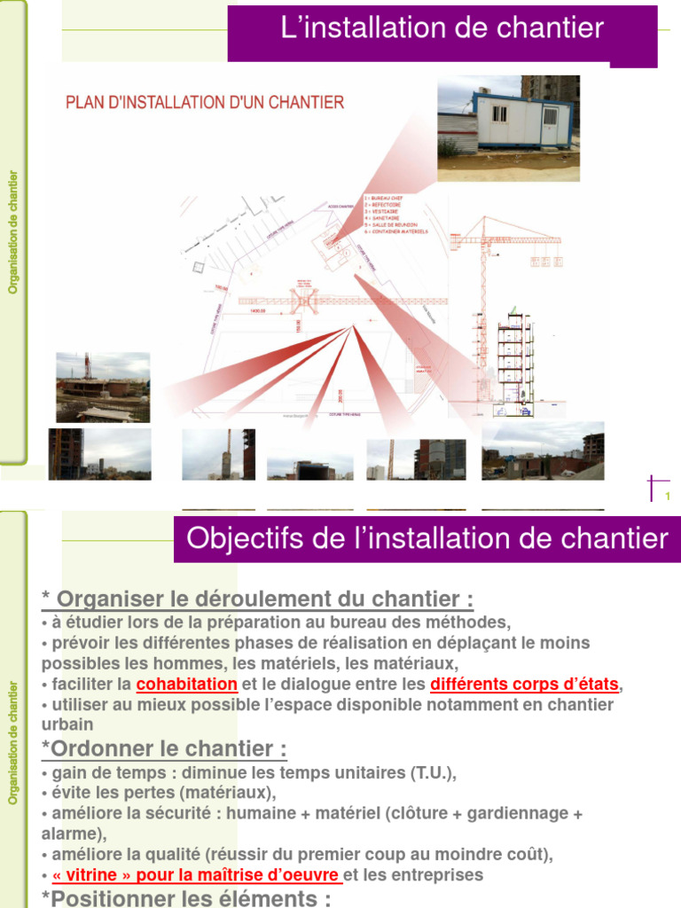 Plan d'installation de chantier BTP | PDF | Béton | Stockage de l'énergie