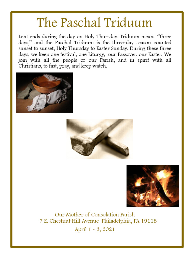 2021 Triduum 2 | PDF | Mass (Liturgy) | Eucharist