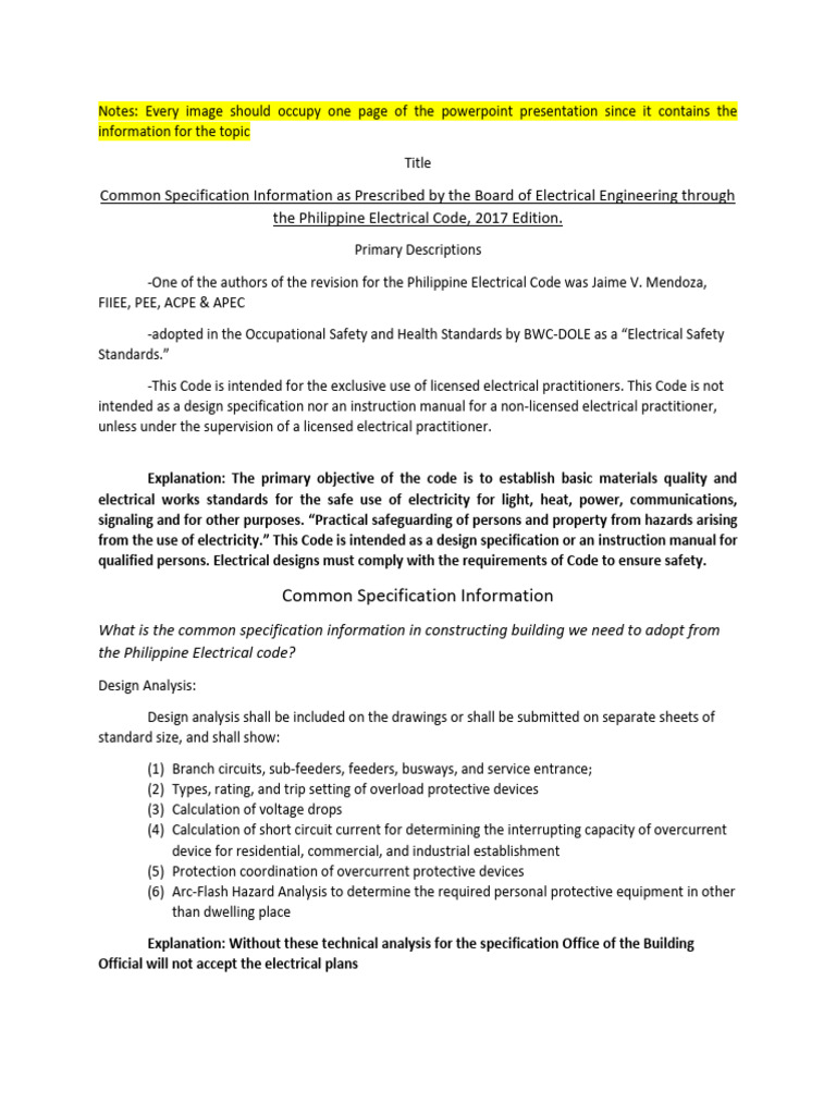 Philippine Electrical Code With Explanation | PDF | Electrical ...