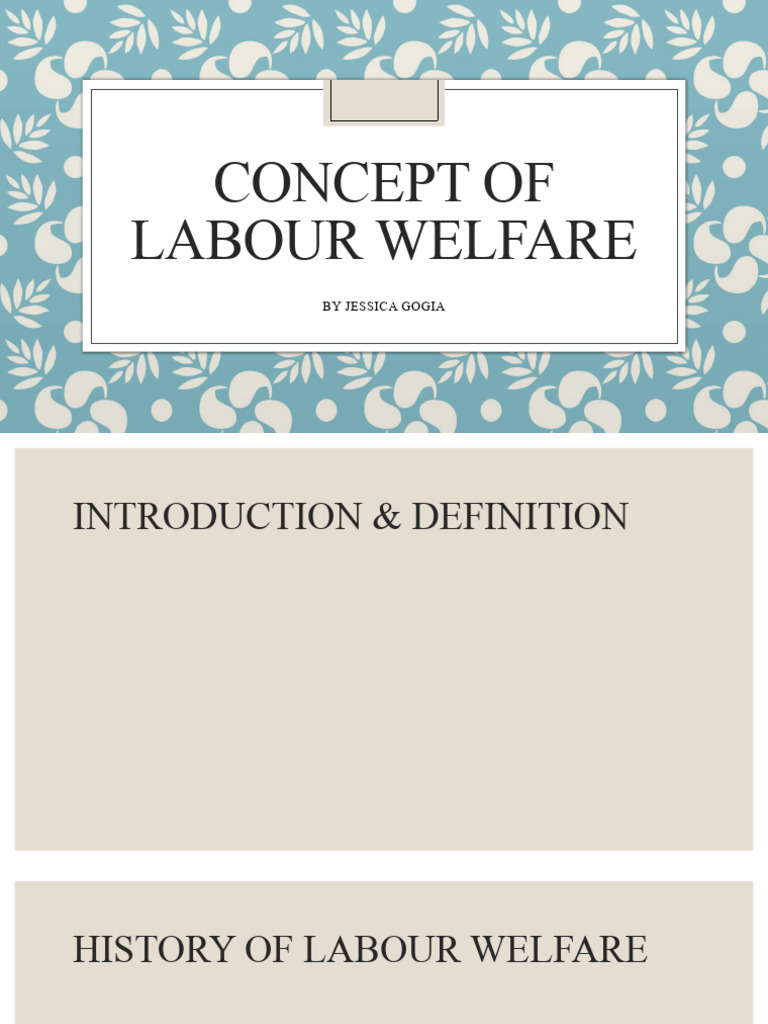 Understanding Labour Welfare Concepts | PDF