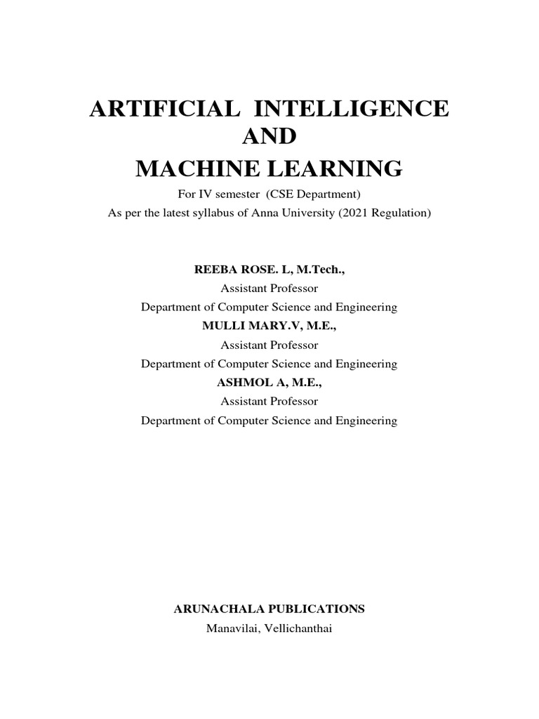 Ai And Ml Unit 1 5 Merged Download Free Pdf Artificial Intelligence Intelligence Ai
