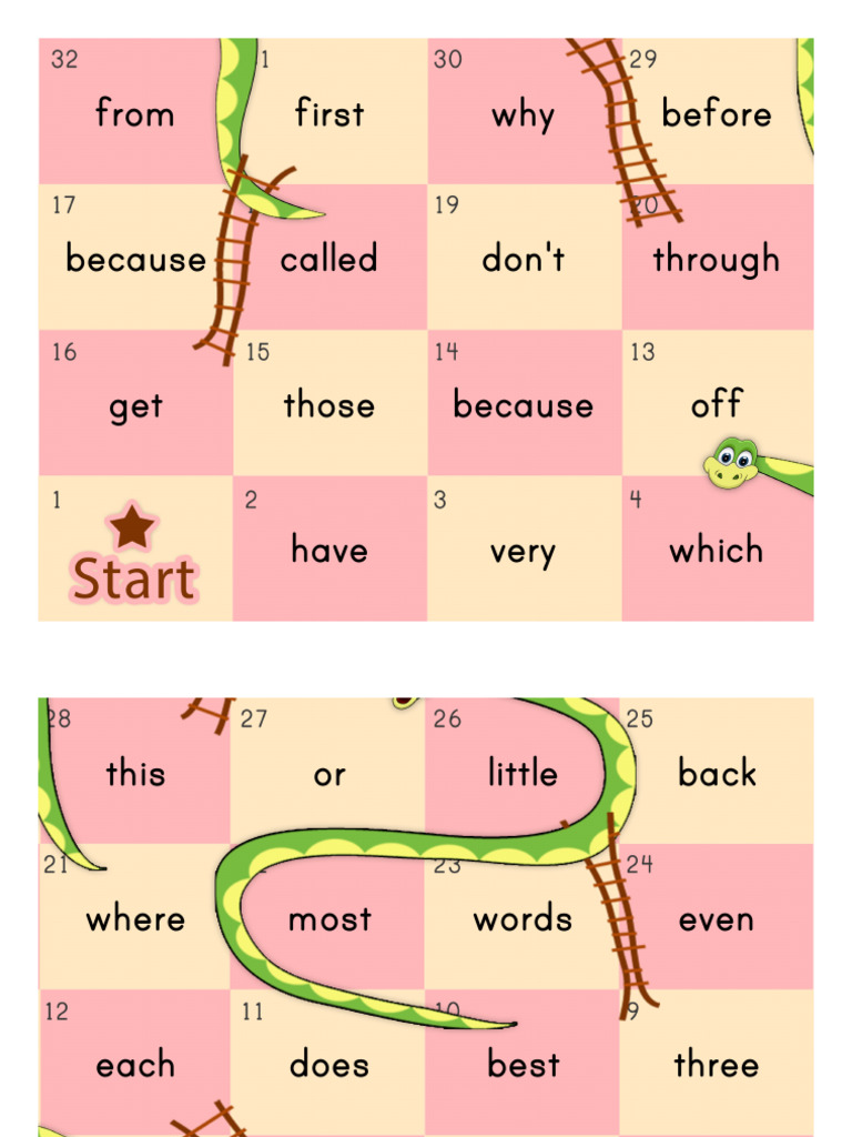 snake and ladders 2 FOR READING | PDF