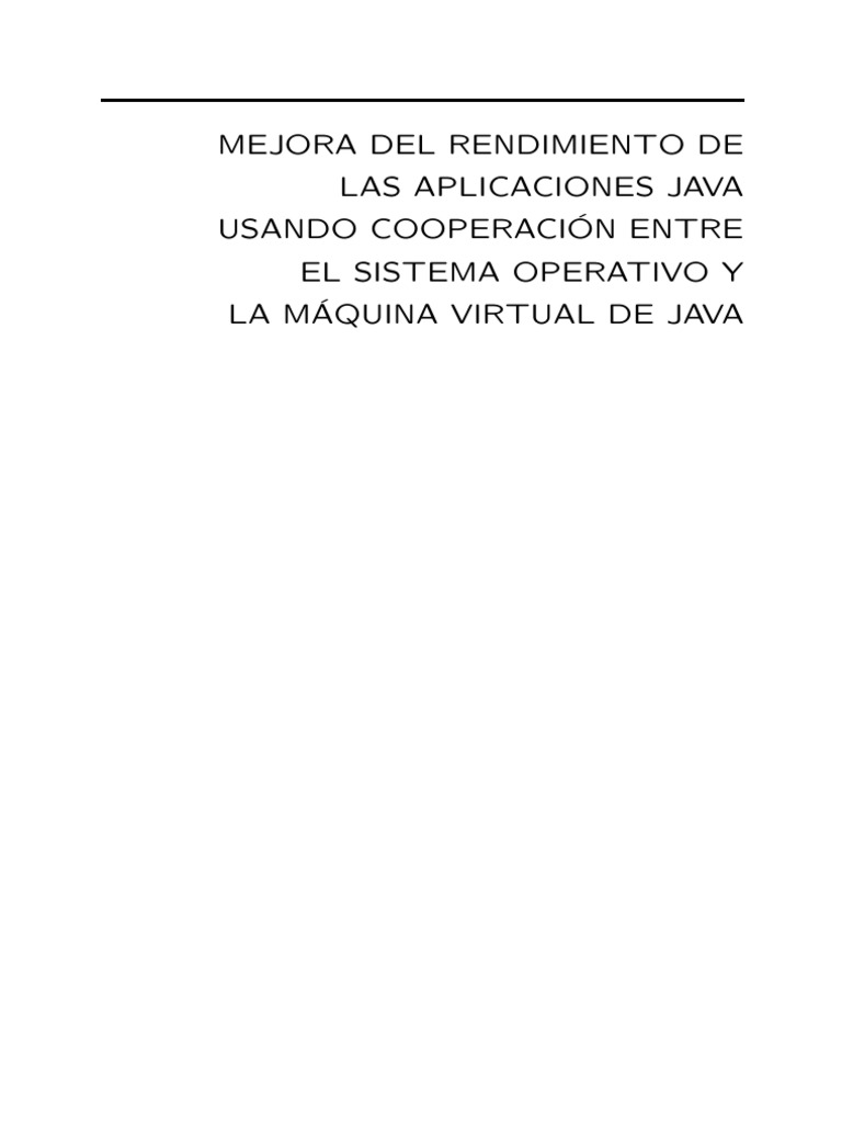 Mejora del rendimiento de las aplicaciones Java mediante la cooperación ...