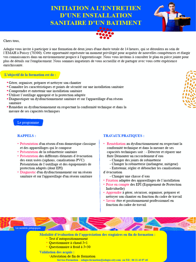 Initiation A L'entretien D'une Installation Sanitaire D'un Batiment ...