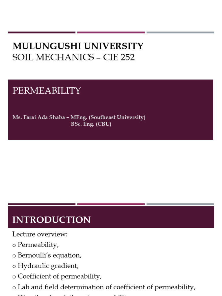 Soil Mechanics | PDF | Permeability (Earth Sciences) | Soil Mechanics