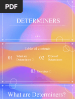 Class 9 Determiners Worksheet | PDF
