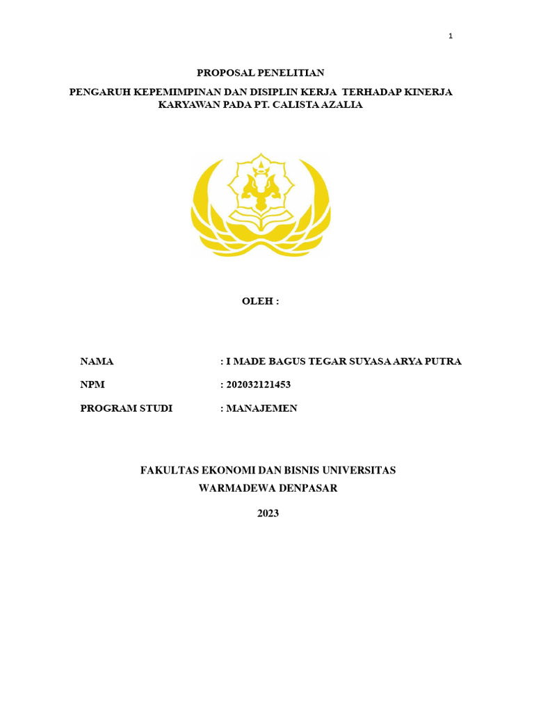 Proposal Tegar Final 2 | PDF