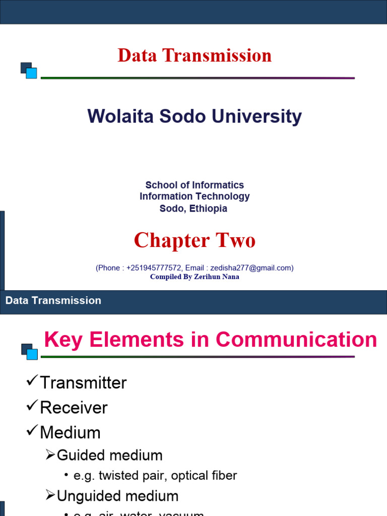 Chapter 2 | PDF | Transmission Medium | Duplex (Telecommunications)