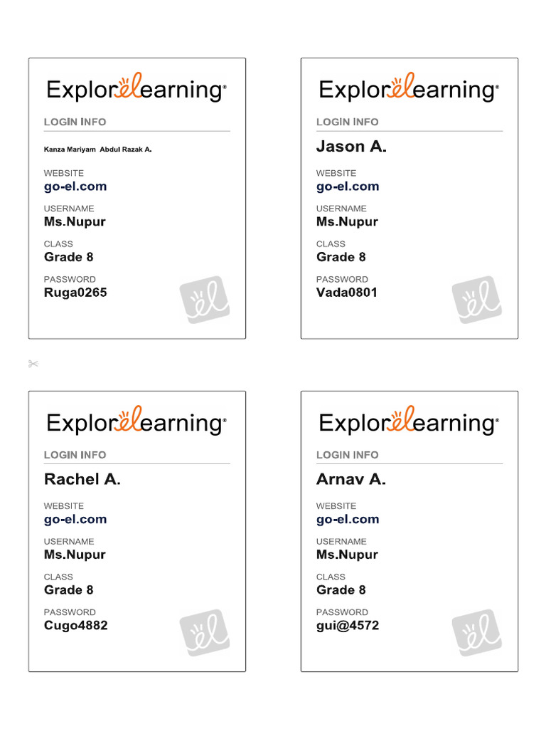 Class 8A and B Login | PDF