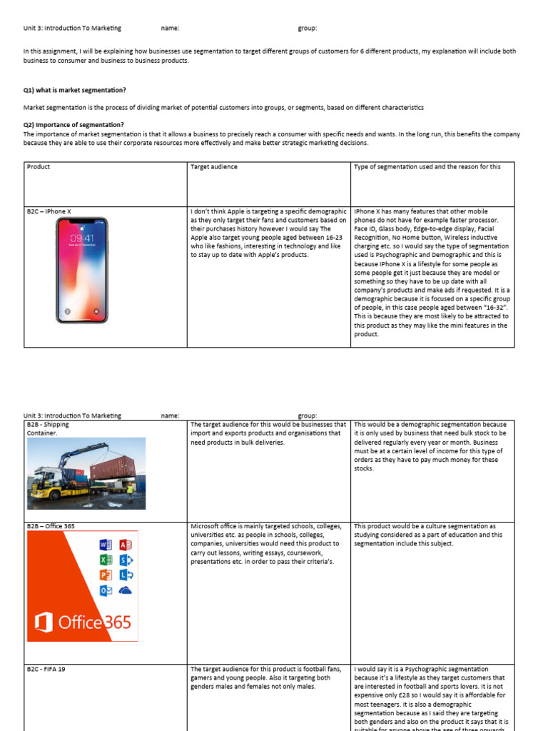 P5 Template | PDF | Market Segmentation | Marketing