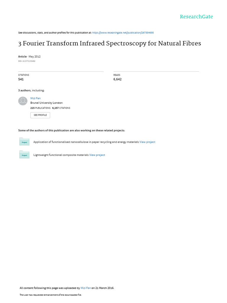 3 Fourier Transform Infrared Spectroscopy For Natu | PDF | Infrared ...